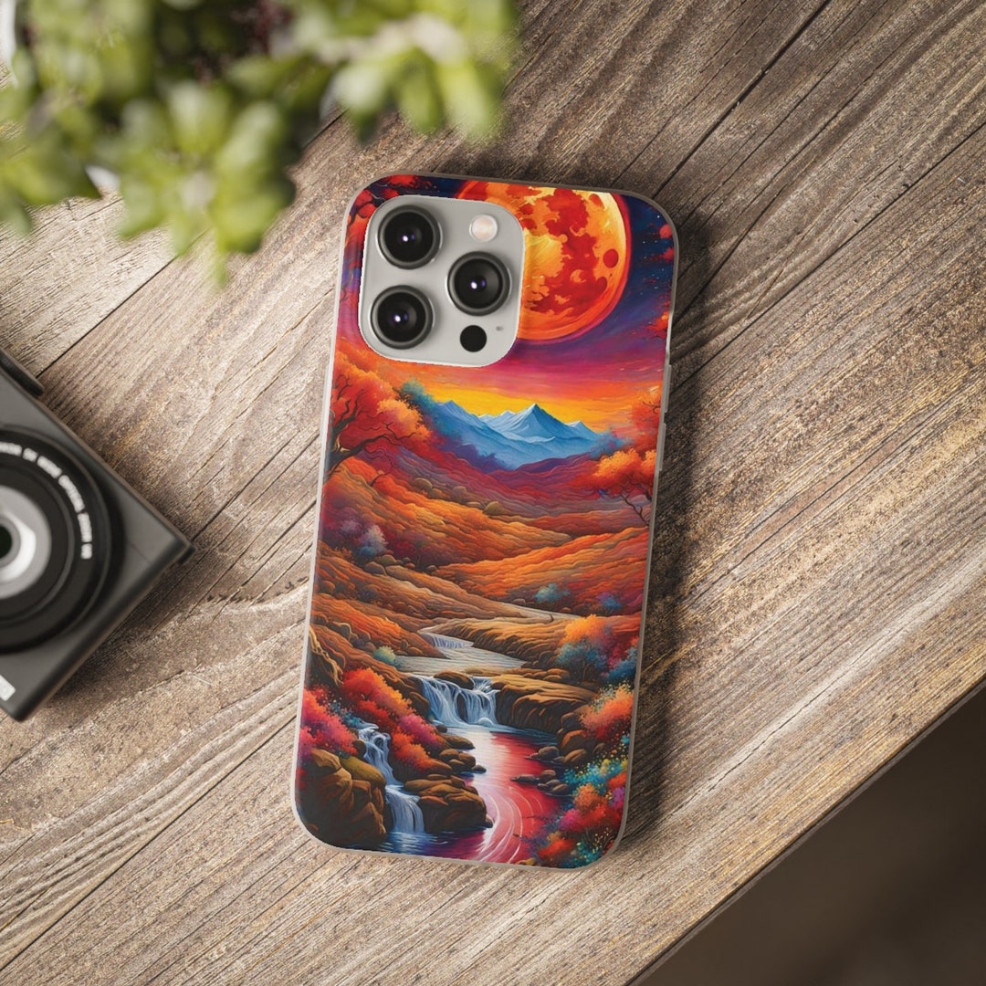 Fantasy Art Blood Moon Design - Flexi Smart Phone Case for Unique Style ...
