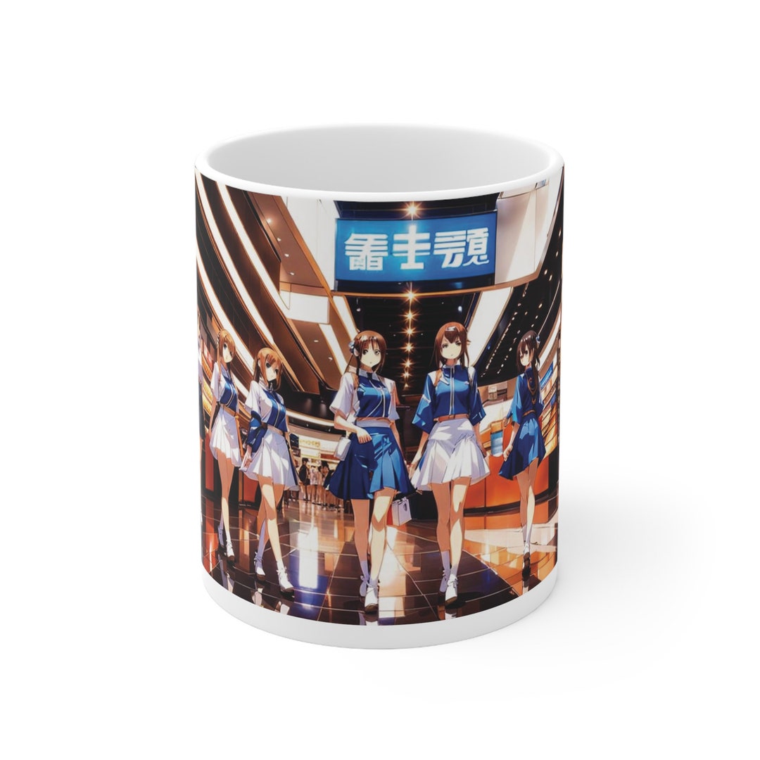 Anime Design Ceramic Mug 11oz, Custom Ceramic Mug, 11-ounce Ceramic Mug ...