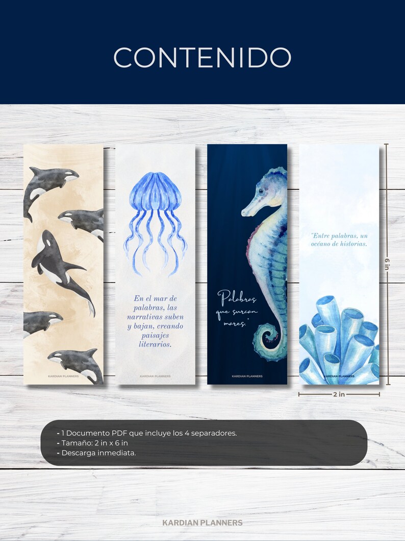 Ocean Dividers: Navigating Between Pages Book Dividers Printable ...