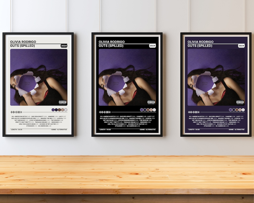 Olivia Rodrigo GUTS spilled Digital Album Poster / Album Cover Poster ...