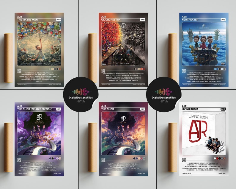 AJR Custom Music Posters - Custom Gifts for Music Lovers - All Albums ...