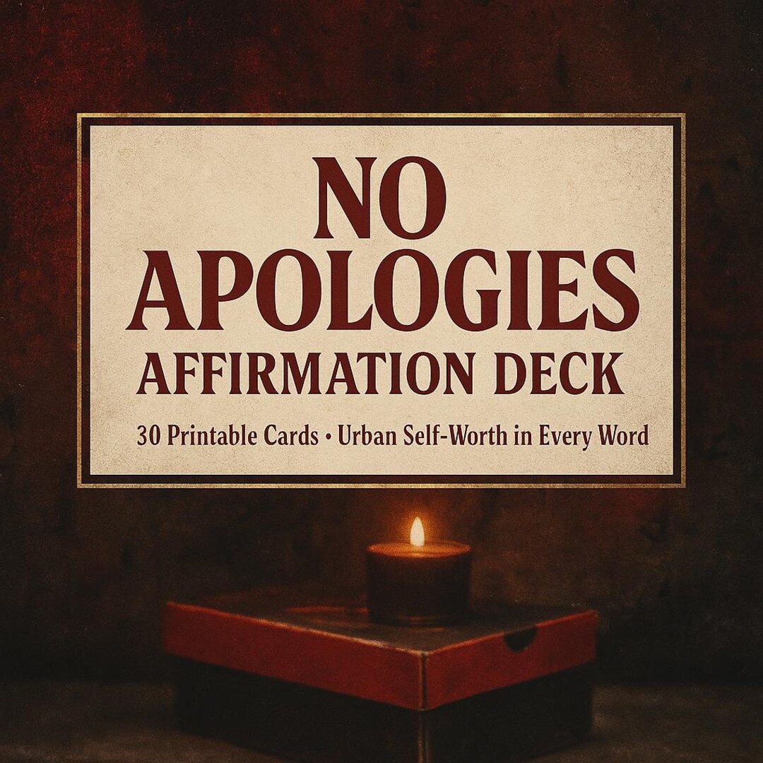 No Apologies Affirmation Deck PDF | Urban Boundaries Cards | Printable ...