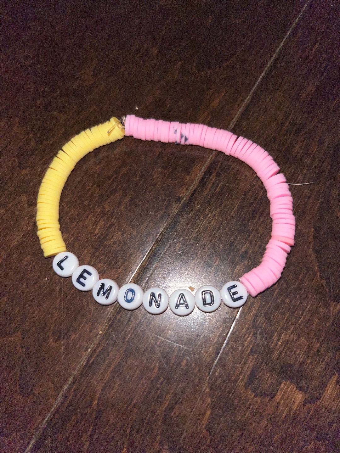 Pink Lemonade Heishi Bead Bracelet - Etsy