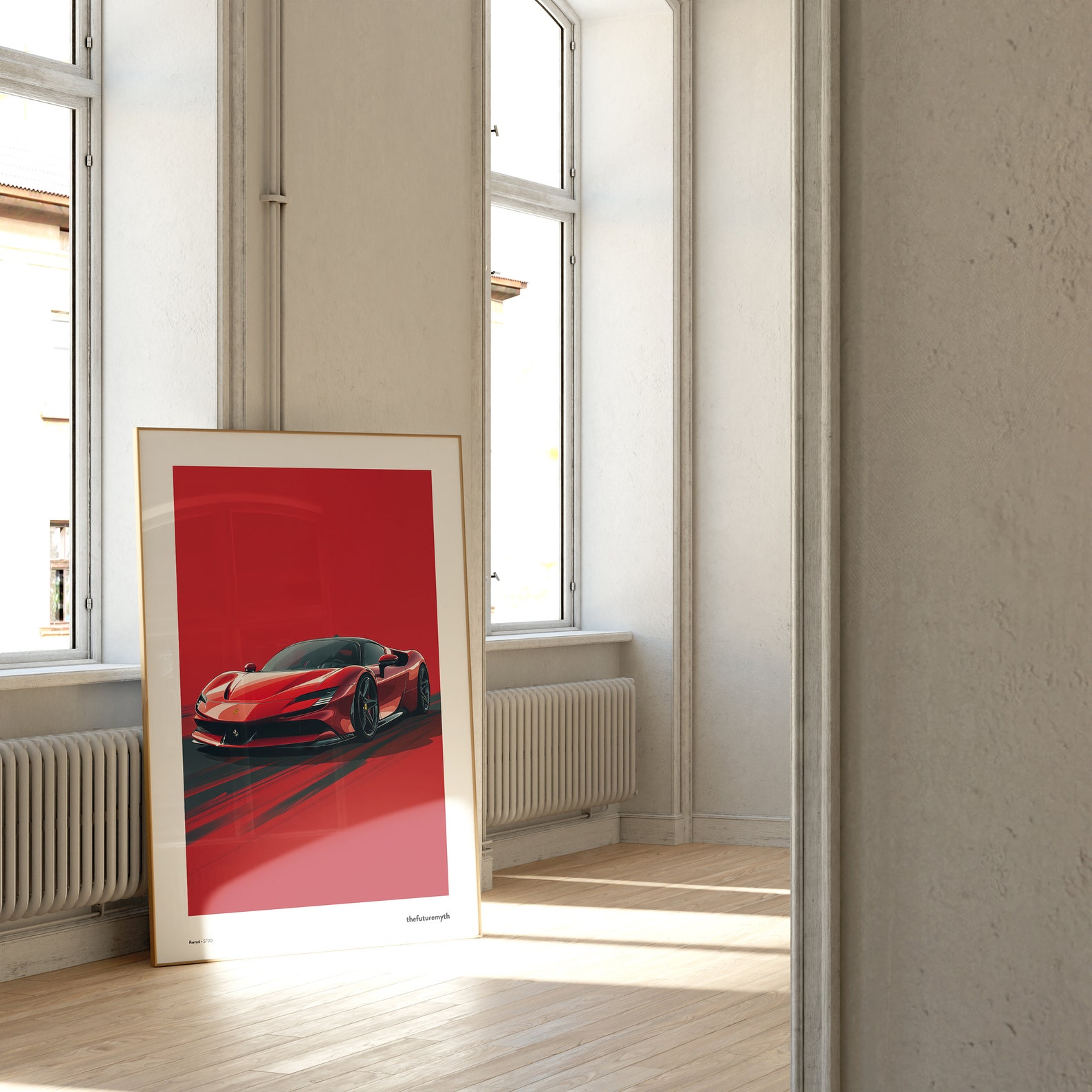Ferrari SF90, Ferrari Poster, Car Print, Modern Art, Home Decor ...