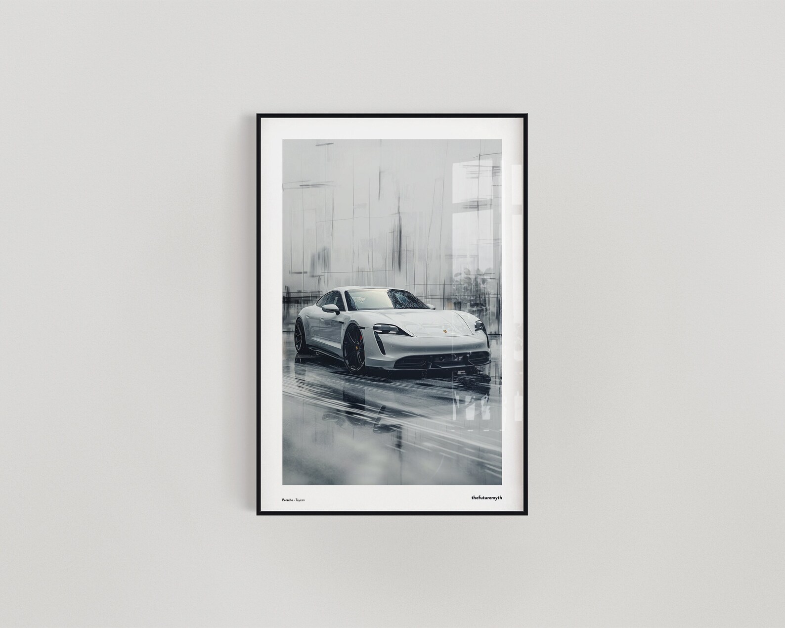 Porsche Taycan Poster Porsche Print Modern Art Home Decor Automotive ...