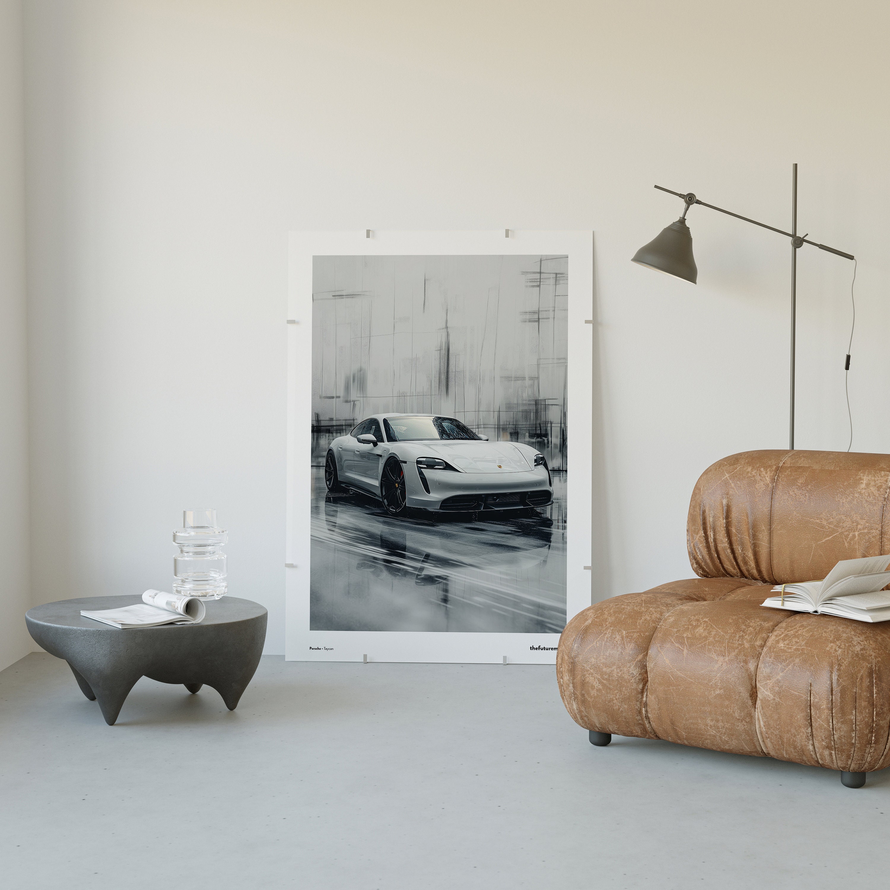 Porsche Taycan Poster Porsche Print Modern Art Home Decor Automotive ...