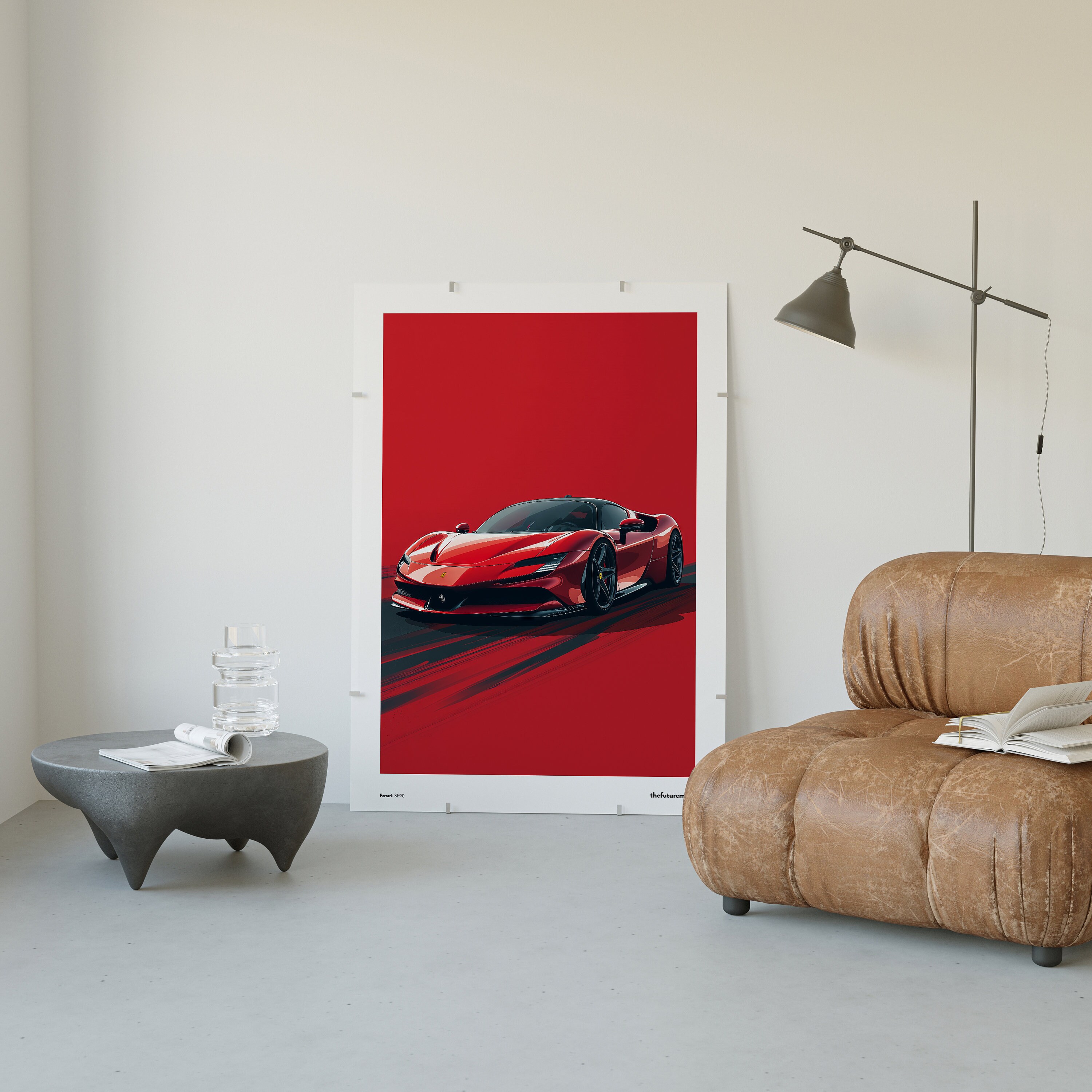 Ferrari SF90, Ferrari Poster, Car Print, Modern Art, Home Decor ...