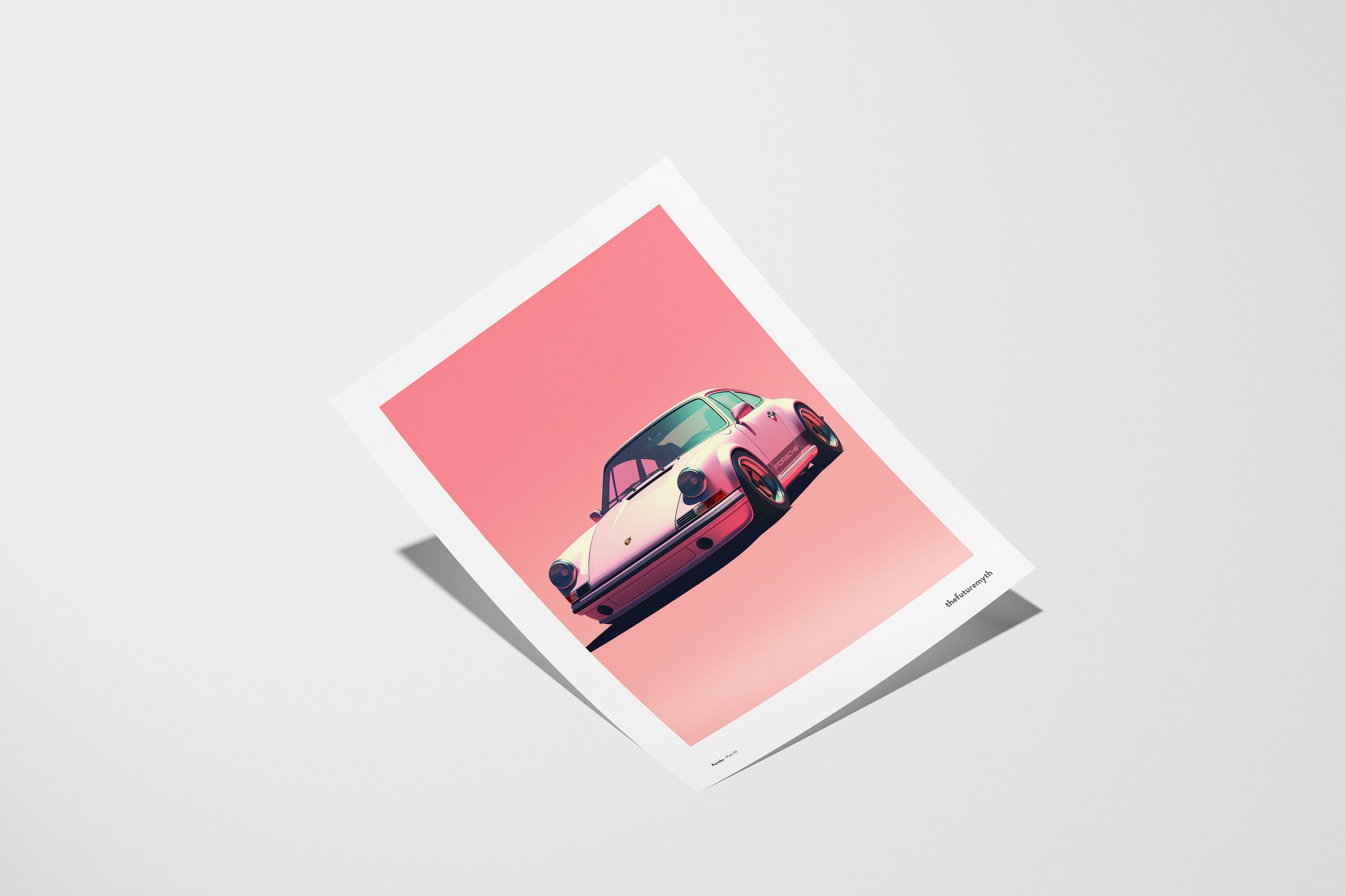 Pink Porsche 911 Print Porsche Poster Pink Wall Art Car Poster Gift for ...