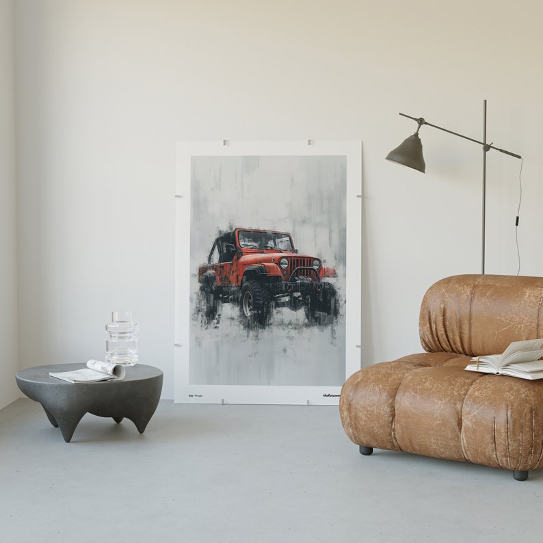 Jeep Wrangler Poster Jeep Poster Car Print Wrangler Print Home Decor ...