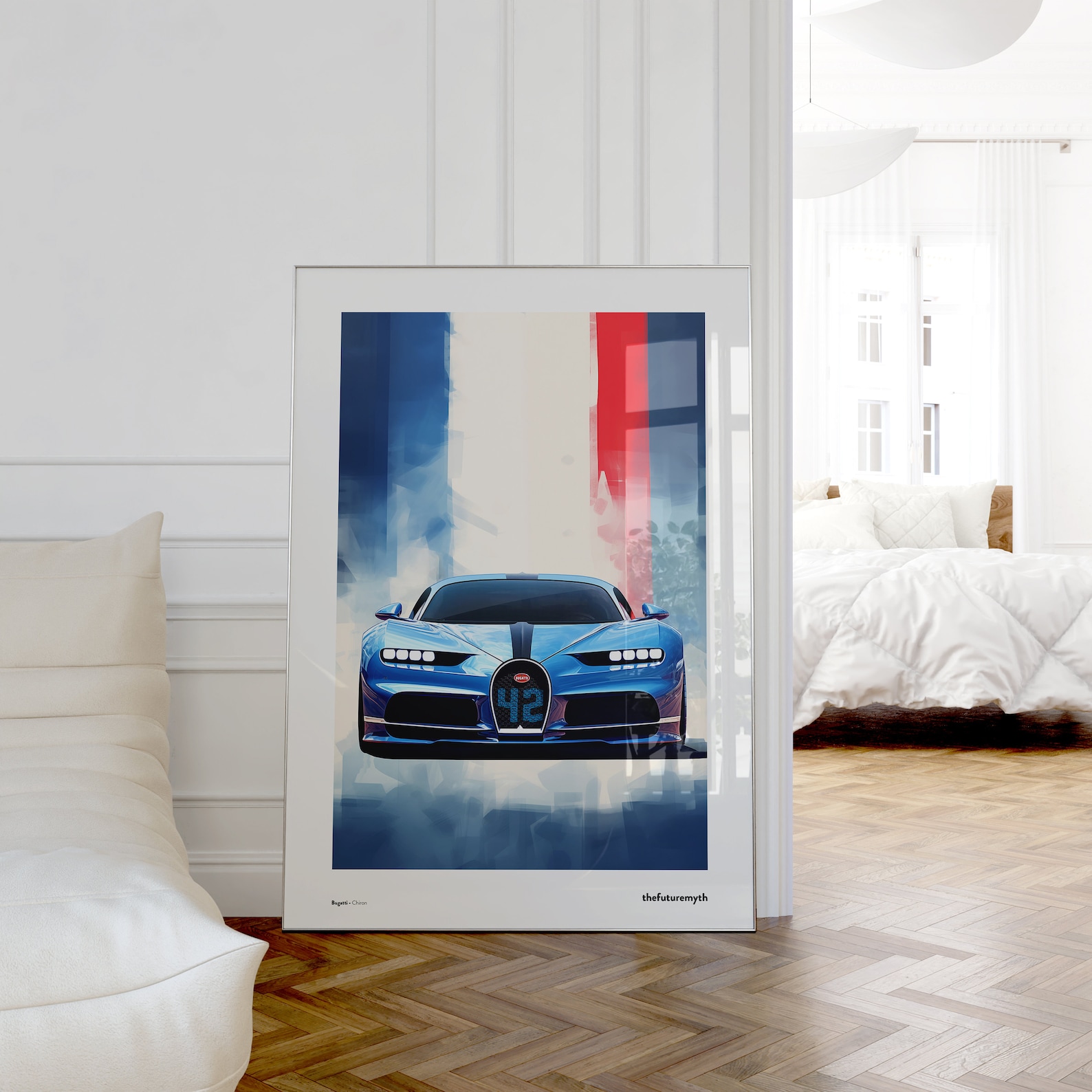 Bugatti Chiron Car Poster French Bugatti Poster Car Print Modern Art ...