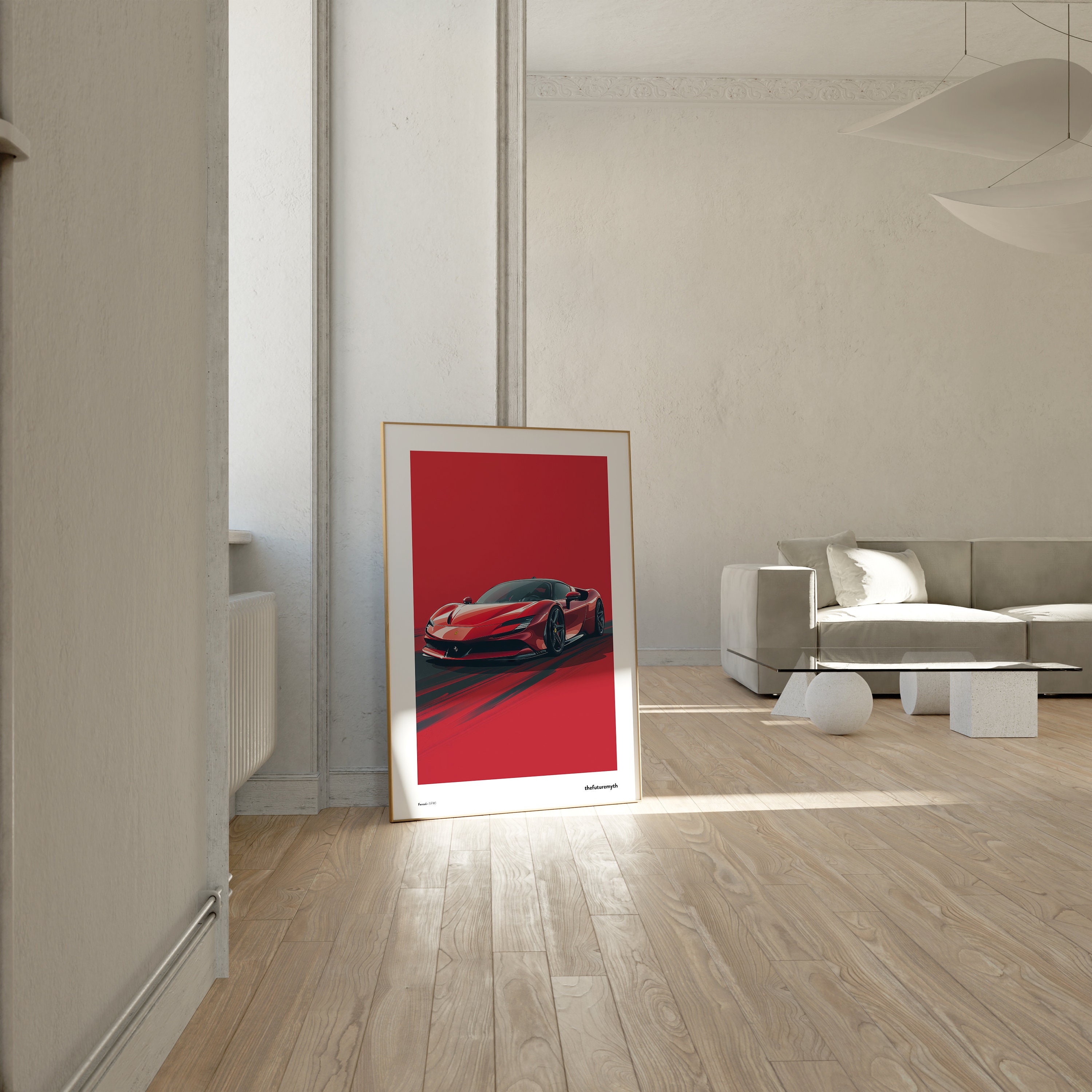 Ferrari SF90, Ferrari Poster, Car Print, Modern Art, Home Decor ...