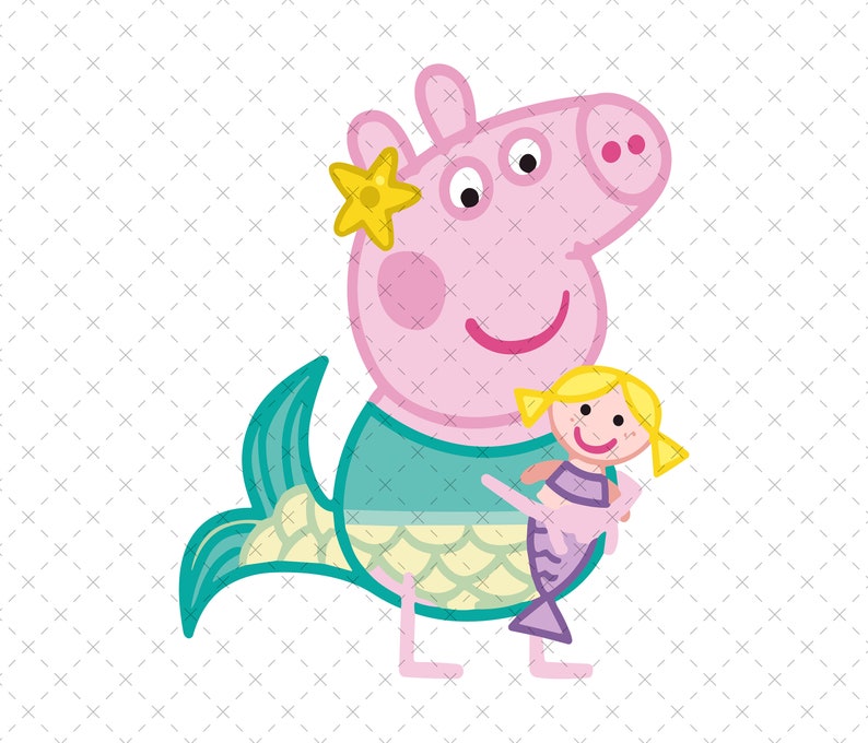 Peppa Pig Mermaid Png,peppa Pig, Peppa Pig Birthday, Peppa Pig SVG ...