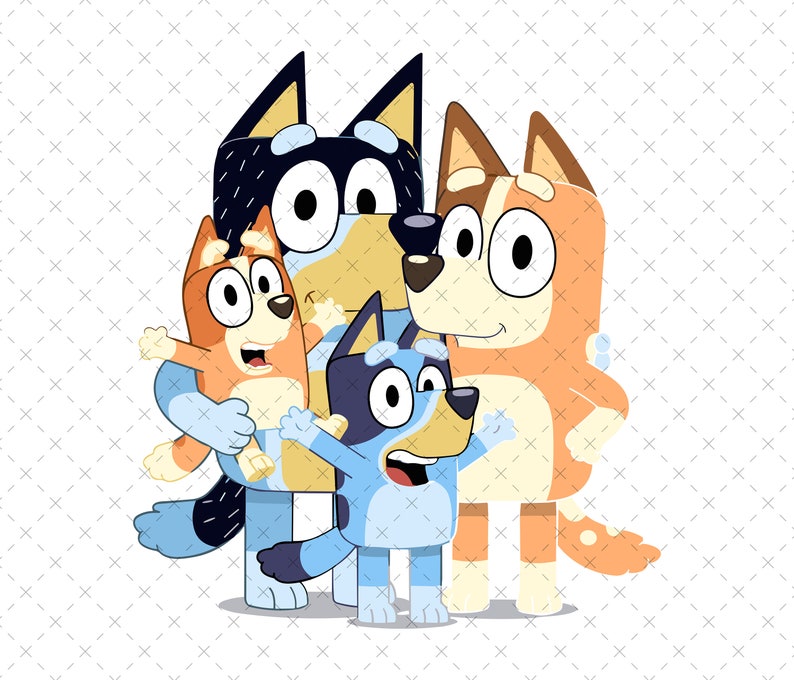 Bluey Family PNG, Bluey Bingo, Bluey Shirts, Bluey Characters PNG ...