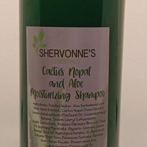 Shampoo: Cactus Nopal and Aloe. All Natural Ingredients, Scented With ...