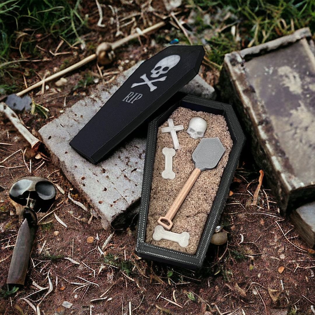 Spooky Coffin/grave Zen Garden Desk Toy Fidget for Halloween With ...