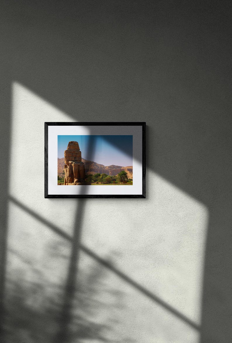 Ancient Egyptian Colossi of Memnon, Travel Art Print, Instant Download ...