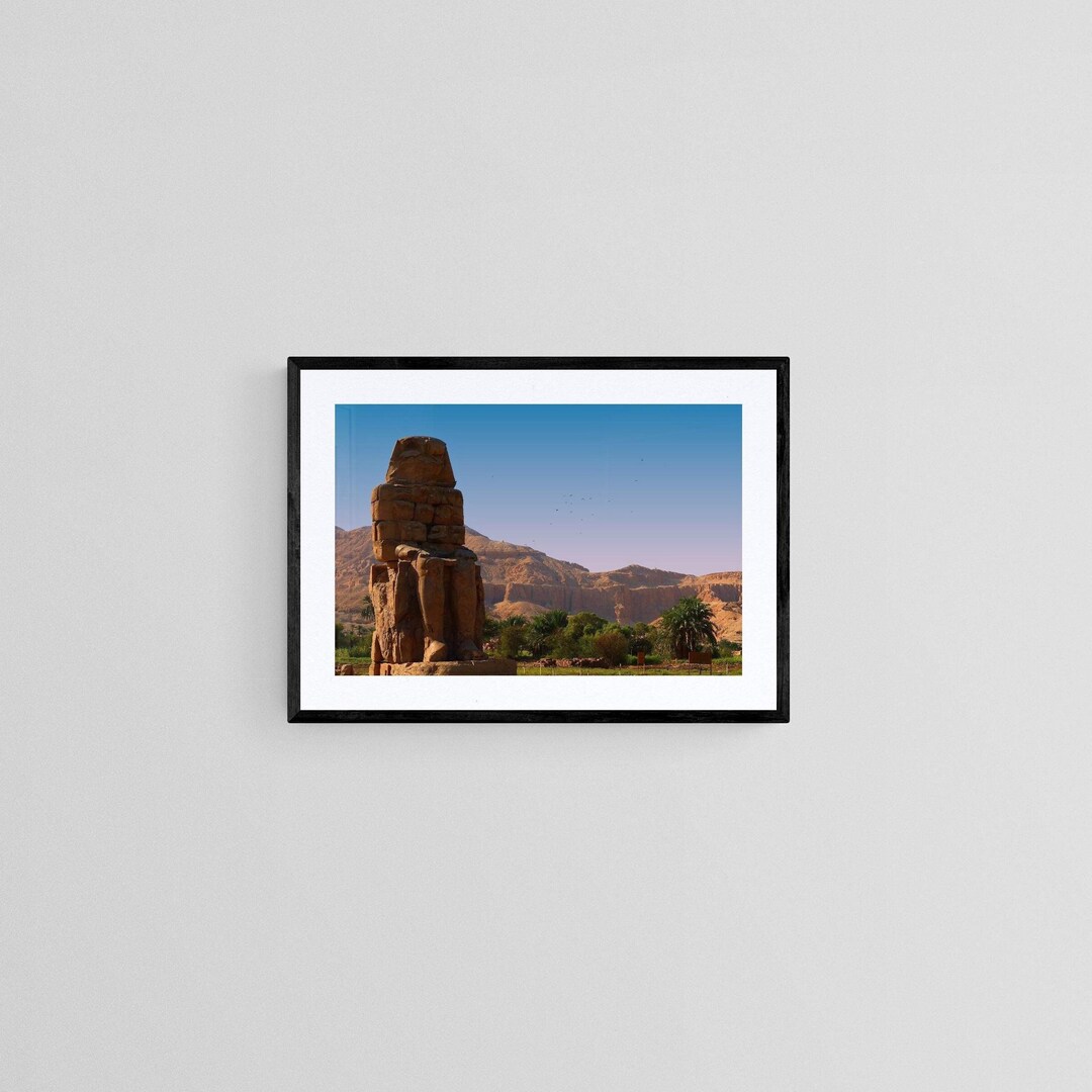 Ancient Egyptian Colossi of Memnon, Travel Art Print, Instant Download ...