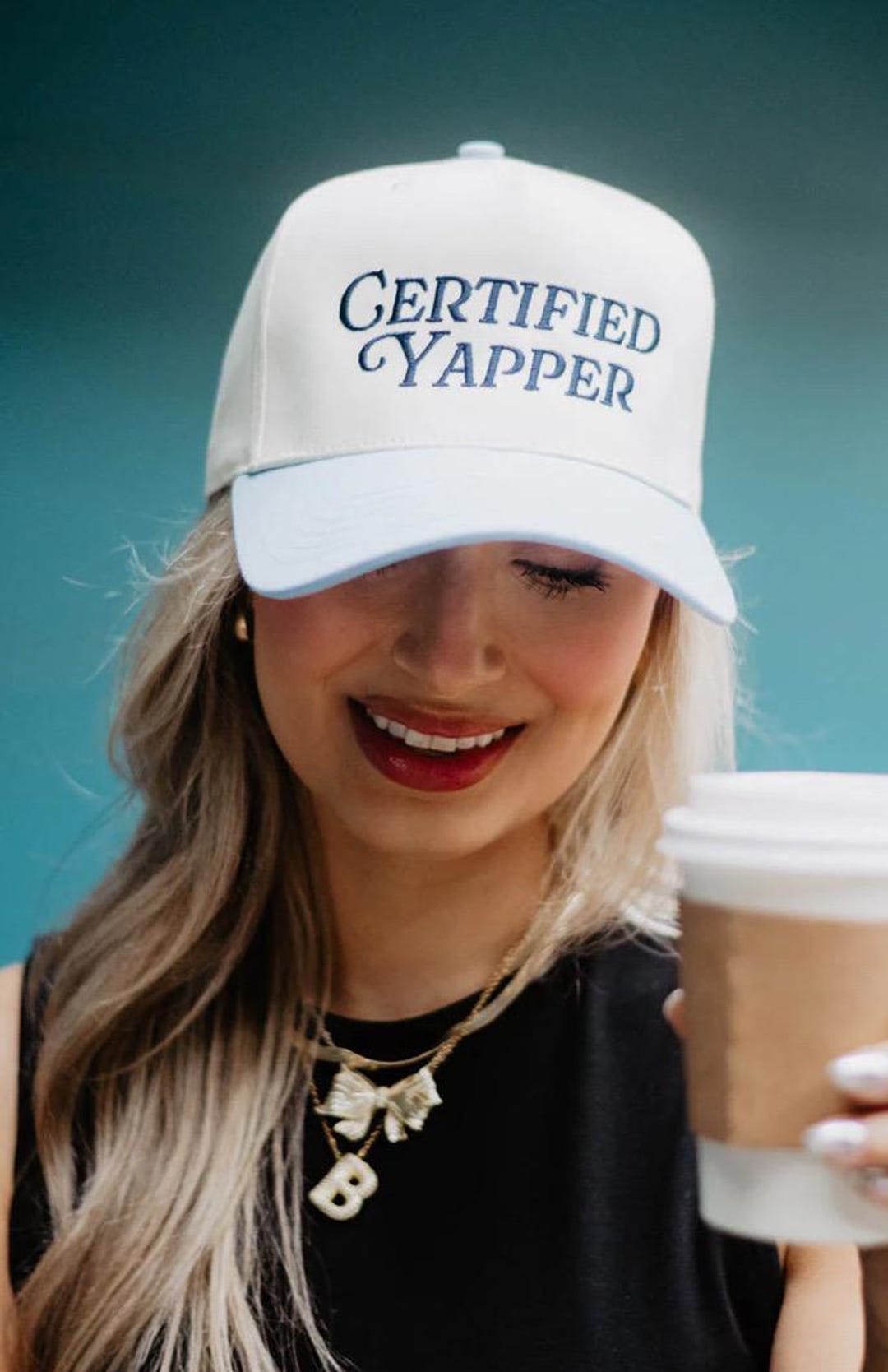 Certified Yapper Trucker Hat —trendy Graphic Hat, Funny Embroidered ...