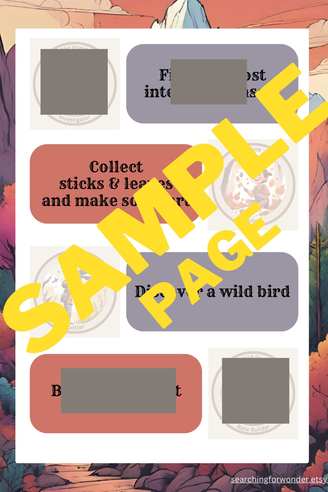 Camping With Kids Adventure Merit Badge Booklet Earn Badges to Stick in ...