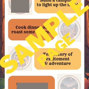 Camping With Kids Adventure Merit Badge Booklet Earn Badges to Stick in ...