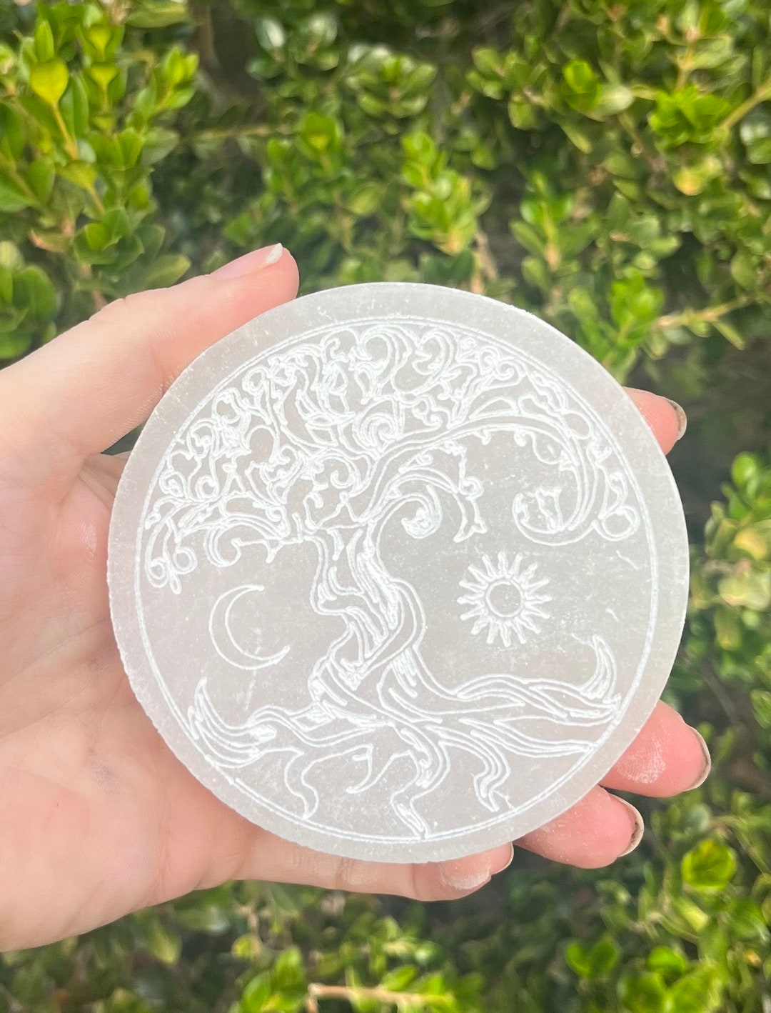 Selenite Tree of Life Plate - Etsy