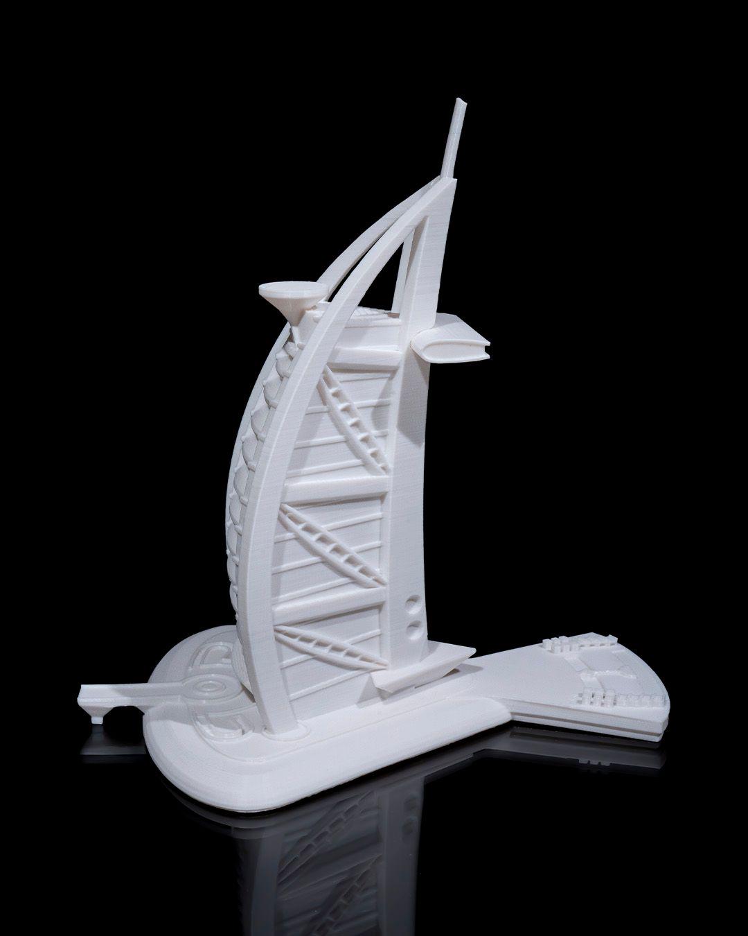 3D Printed Burj Al Arab Model, Eco-friendly Biodegradable PLA ...