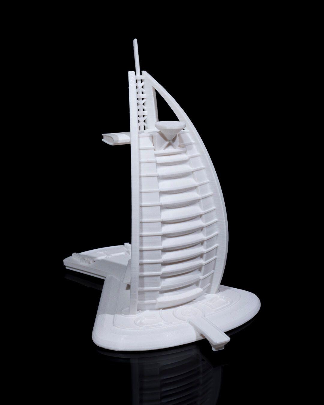 3D Printed Burj Al Arab Model, Eco-friendly Biodegradable PLA ...