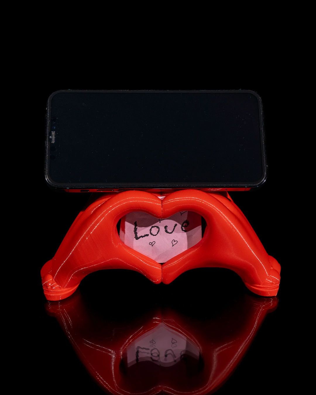 3D Printed Heart Phone-holder - Etsy