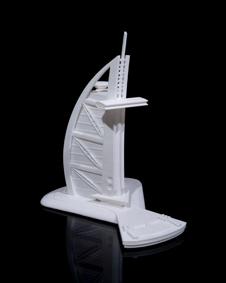 3D Printed Burj Al Arab Model, Eco-friendly Biodegradable PLA ...