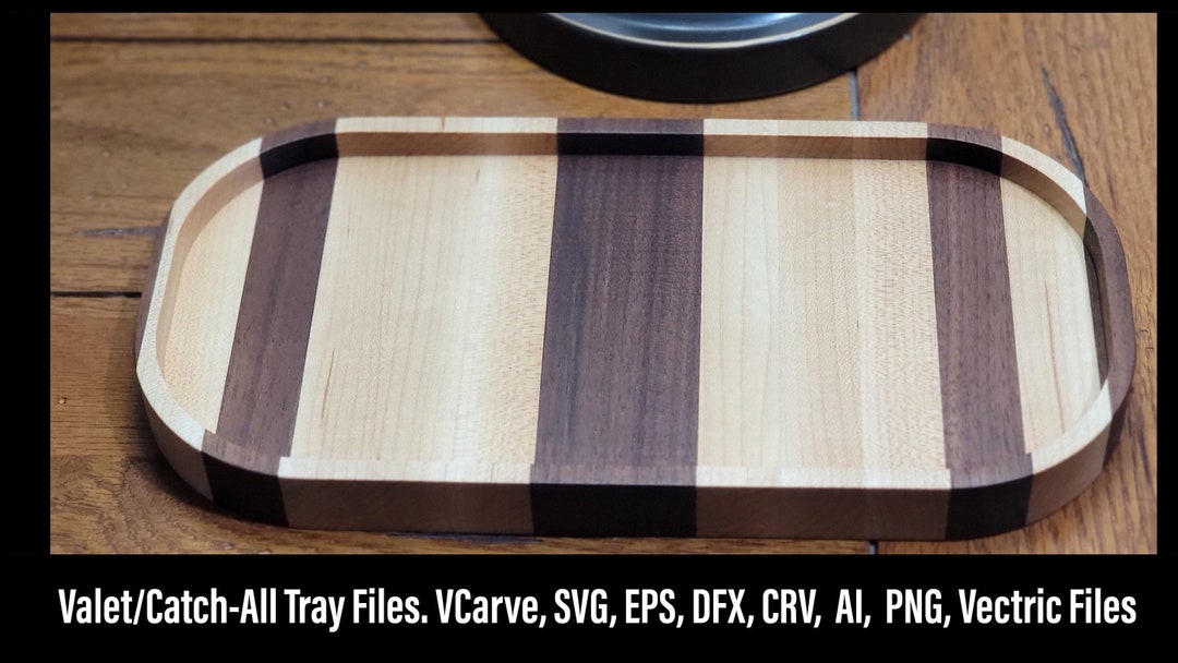 Rounded Rectangle Valet/catch-all Tray Files. Vcarve, SVG, DFX, CRV ...