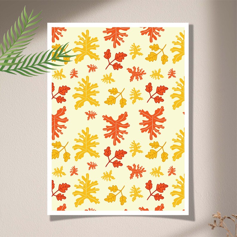 Leaf Digital Paper, Leaf Seamless Digital Papers, Scrapbook Paper ...