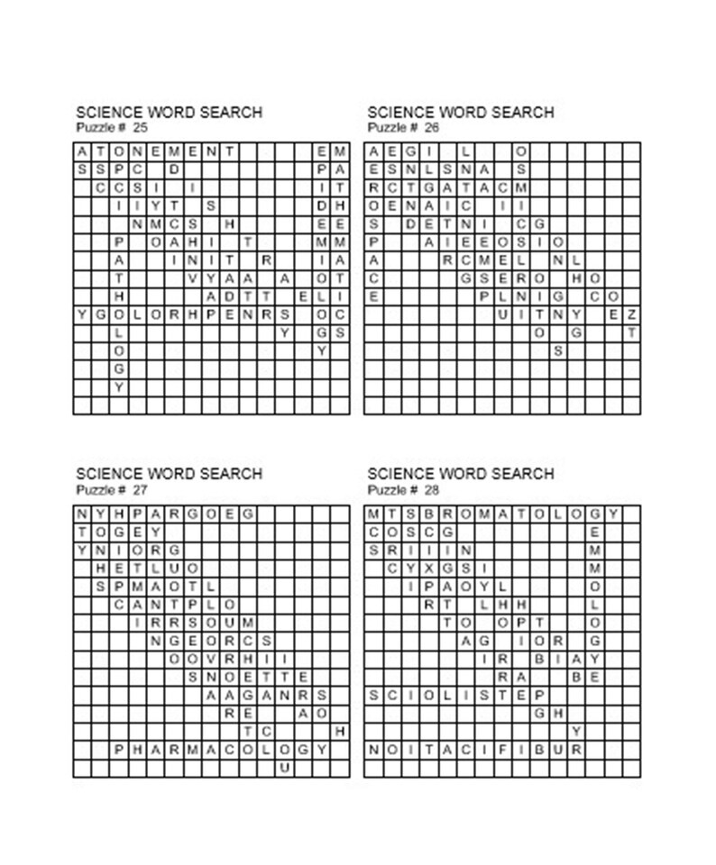 28 Large Print Science Word Search Puzzles for Kids & Adults / KDP ...