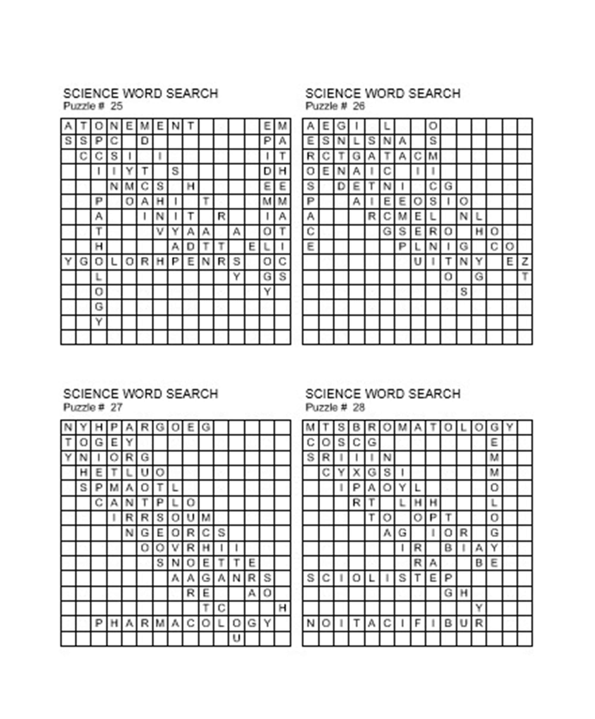 28 Large Print Science Word Search Puzzles for Kids & Adults / KDP ...