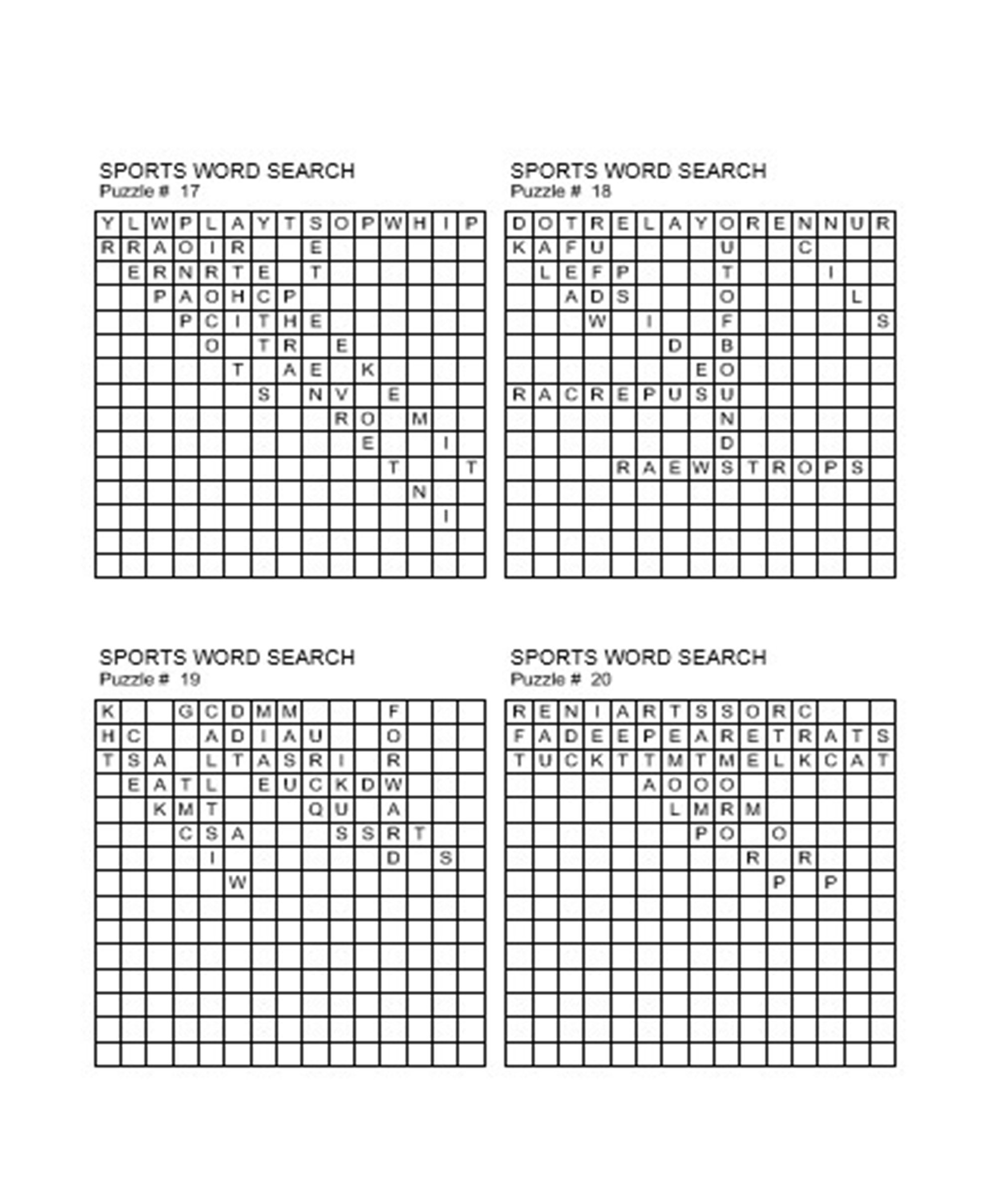 28 Large Print Sports Word Search Puzzles for Kids & Adults / KDP ...