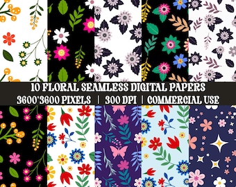 10 Geometric Digital Paper, Geometric Seamless Digital Papers ...