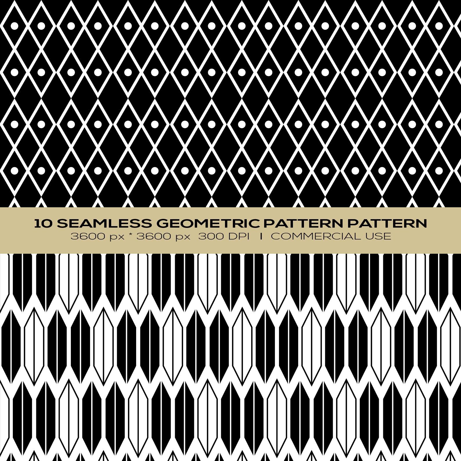 10 Geometric Digital Paper, Geometric Seamless Digital Papers ...