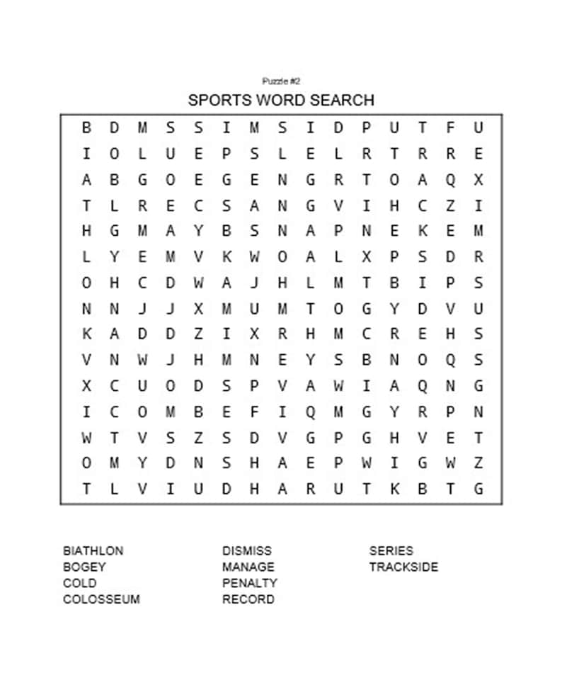 28 Large Print Sports Word Search Puzzles for Kids & Adults / KDP ...