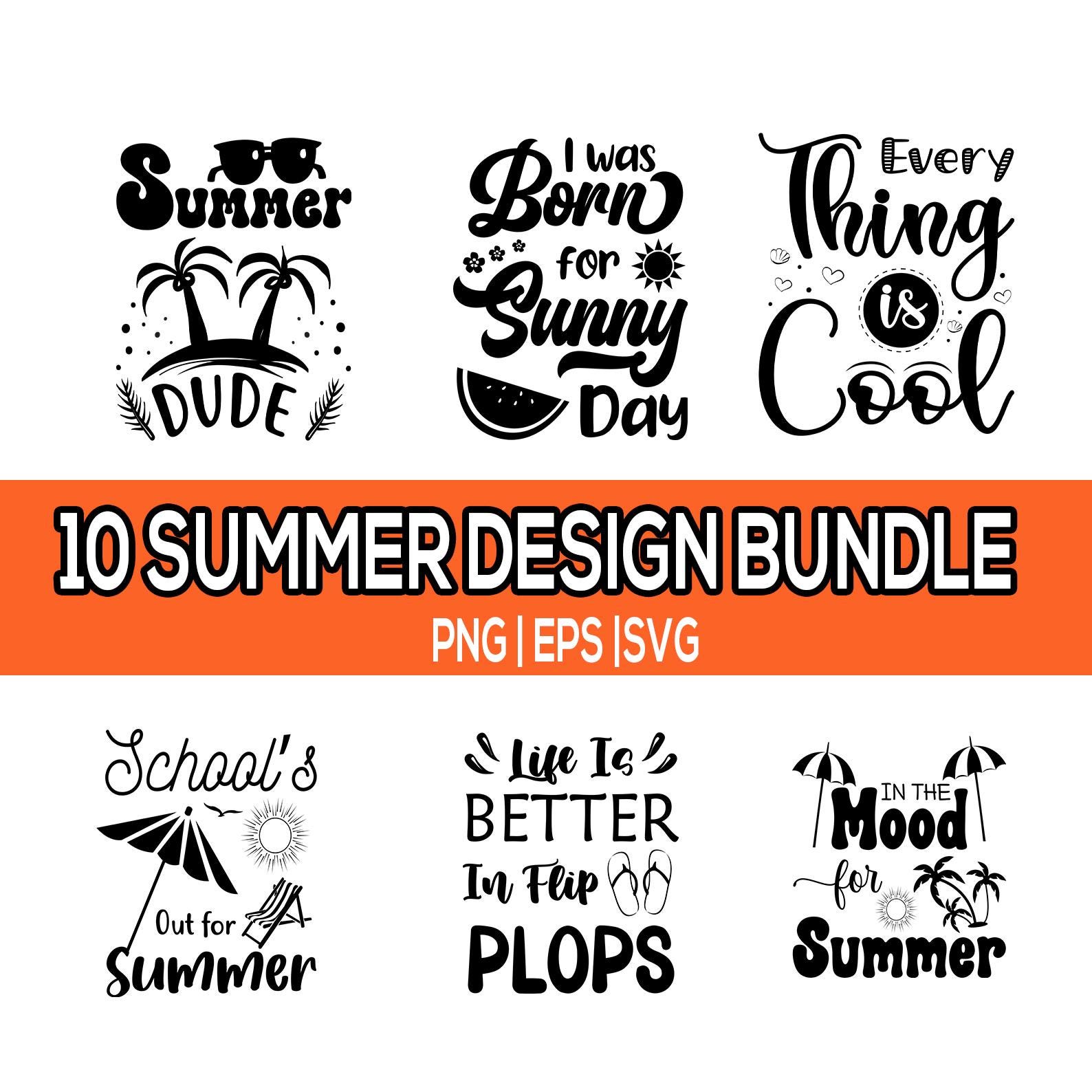 10 Summer Svg Bundle, Summer Clipart Svg Bundle, Summer Life Svg ...