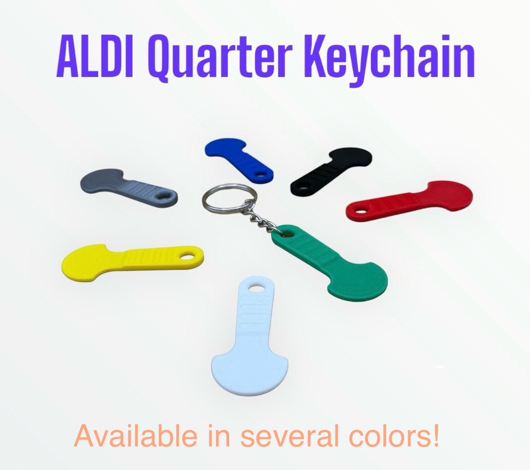 ALDI REMOVABLE Quarter Keychain for Shopping Cart - Aldi Quarter Keeper ...