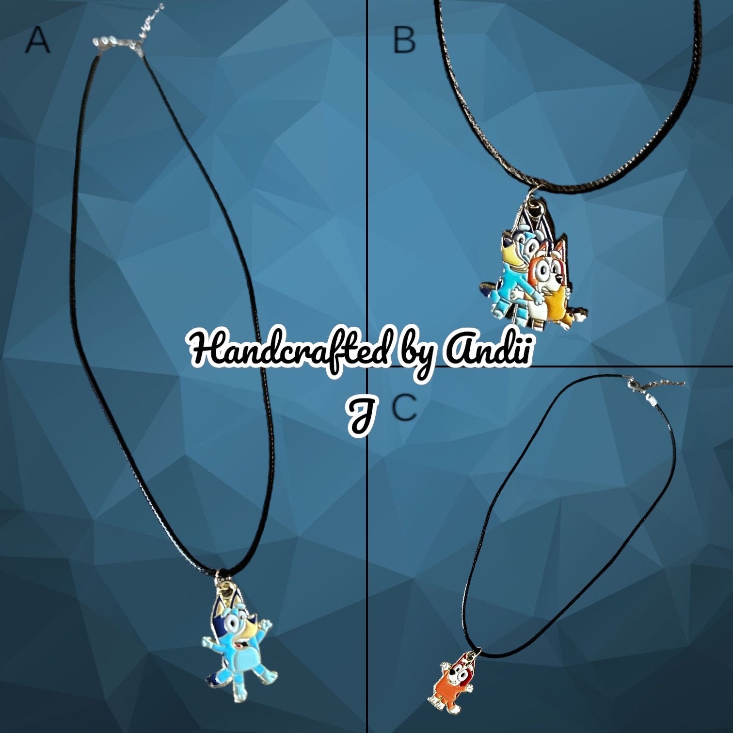 Bluey Leather Necklace - Etsy