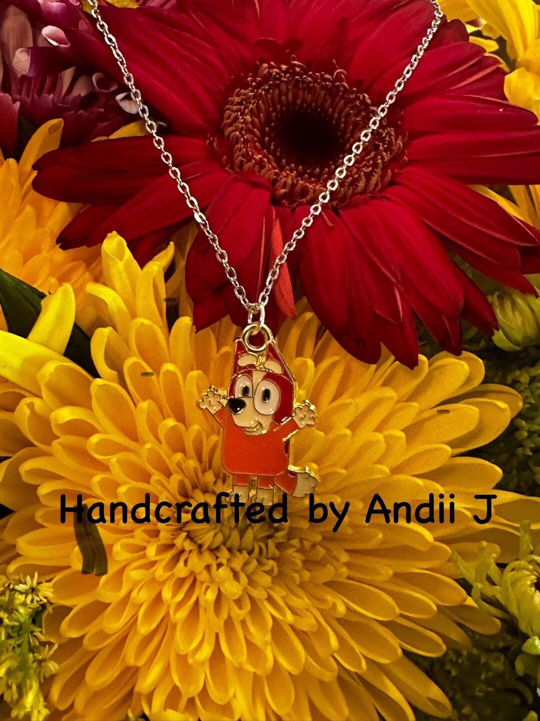 Bingo Bluey Necklace: Cartoon Character Pendant - Etsy