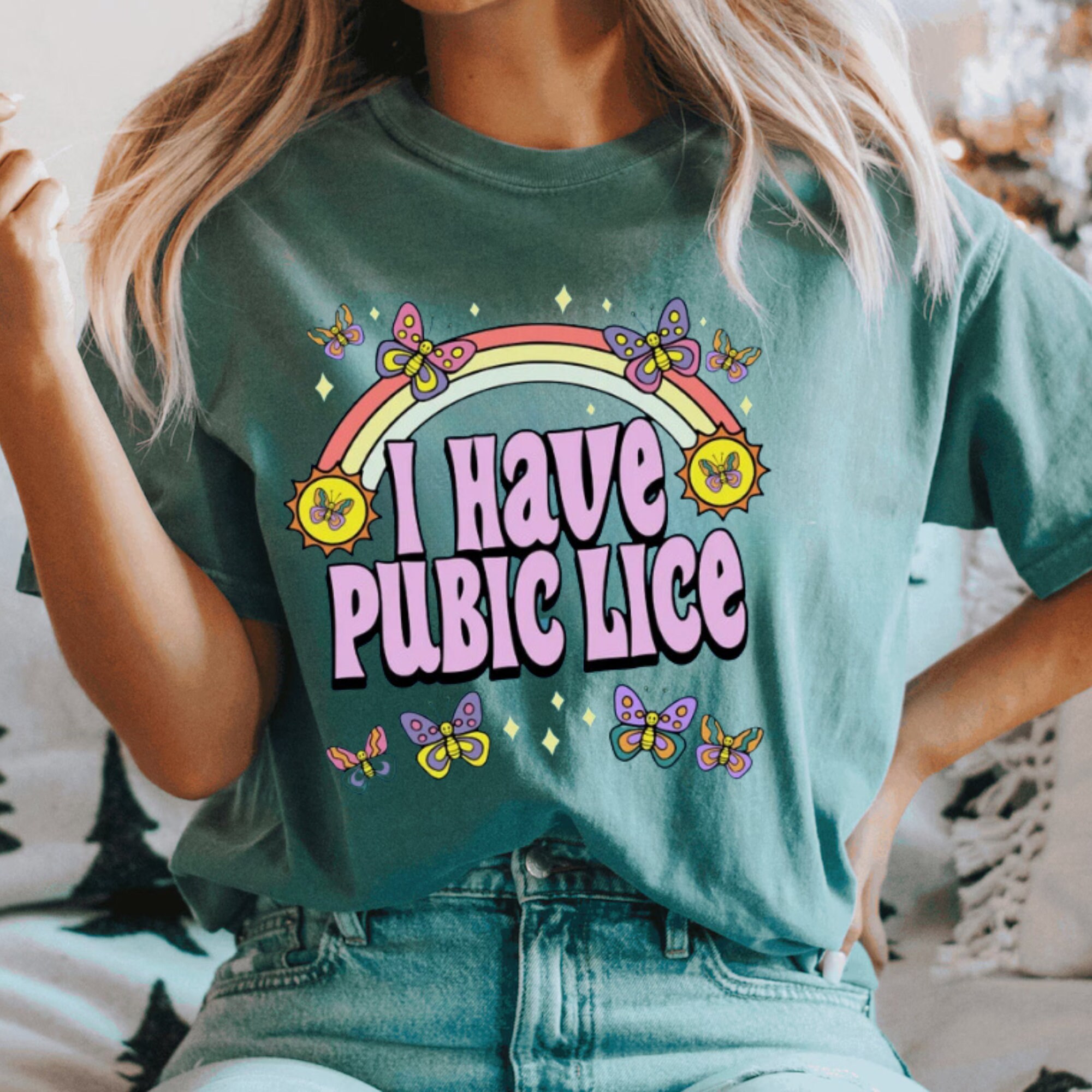I Have Pubic Lice Shirt: Sarcastic Meme Novelty T-shirt - Etsy