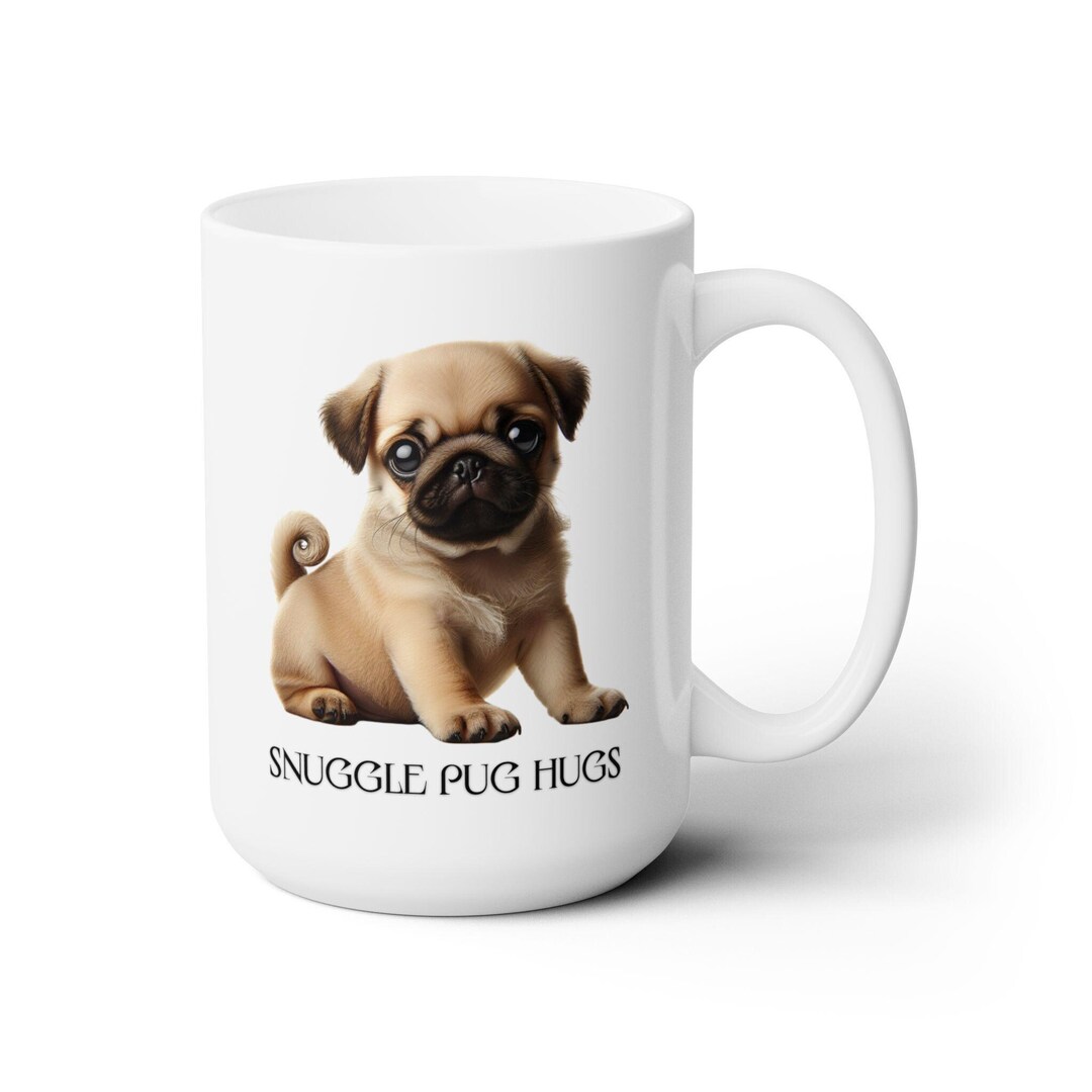Pugs and Hugs Large Ceramic Mug 15oz Xo - Etsy