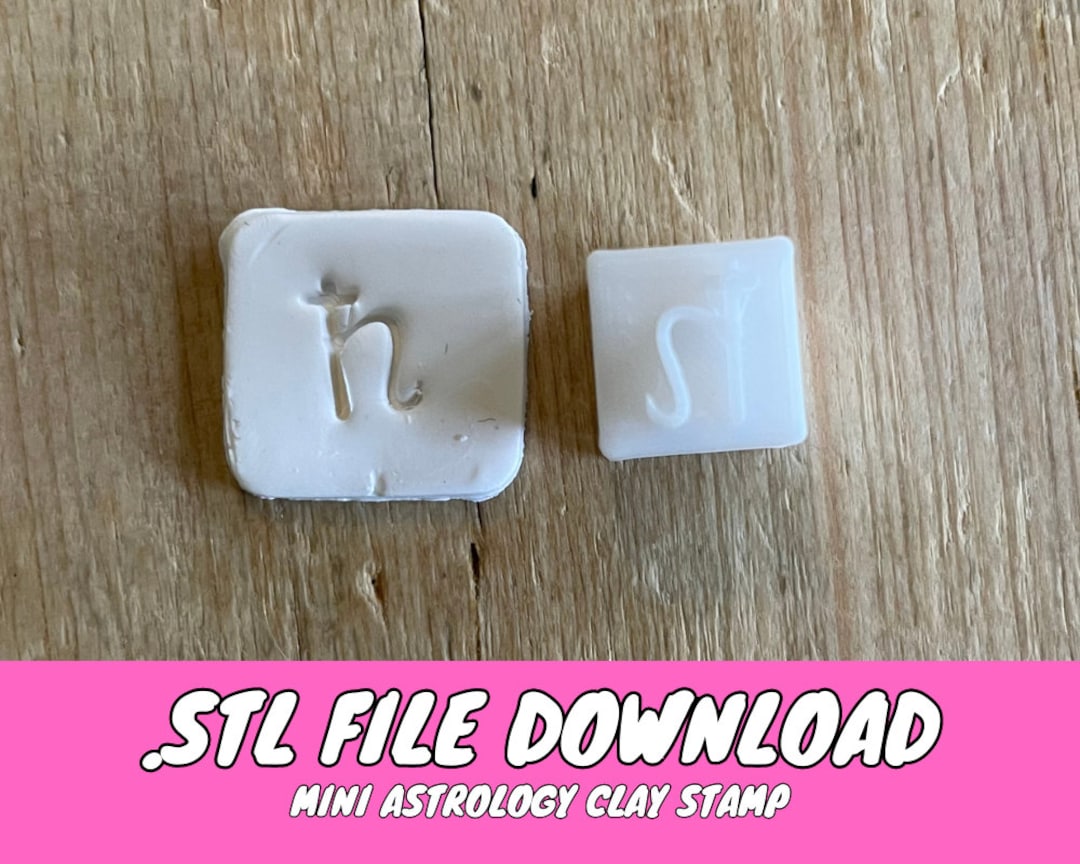 STL File Saturn Symbol Astrology Clay Stamp Stl Astrology Stl Polymer ...