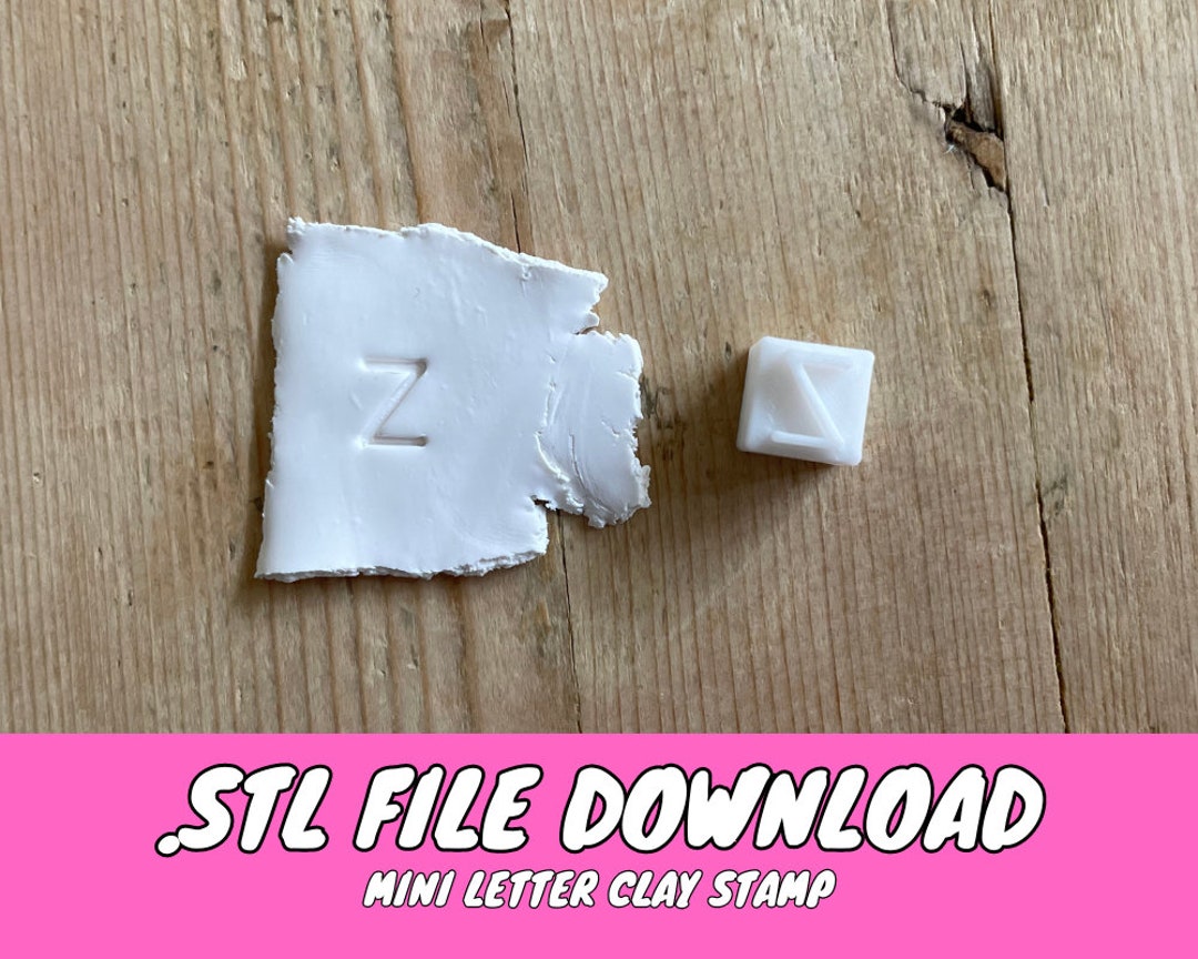 STL File Letter Z Clay Stamp Stl Clay Earrings Stl - Etsy