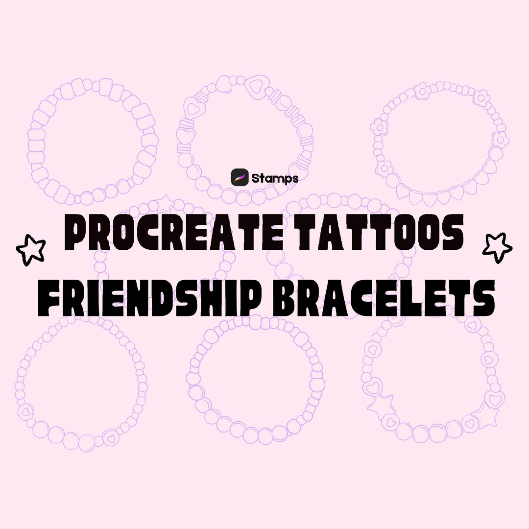 Friendship Bracelet Procreate Stamps • 8 Bracelet Illustrations • Cute ...