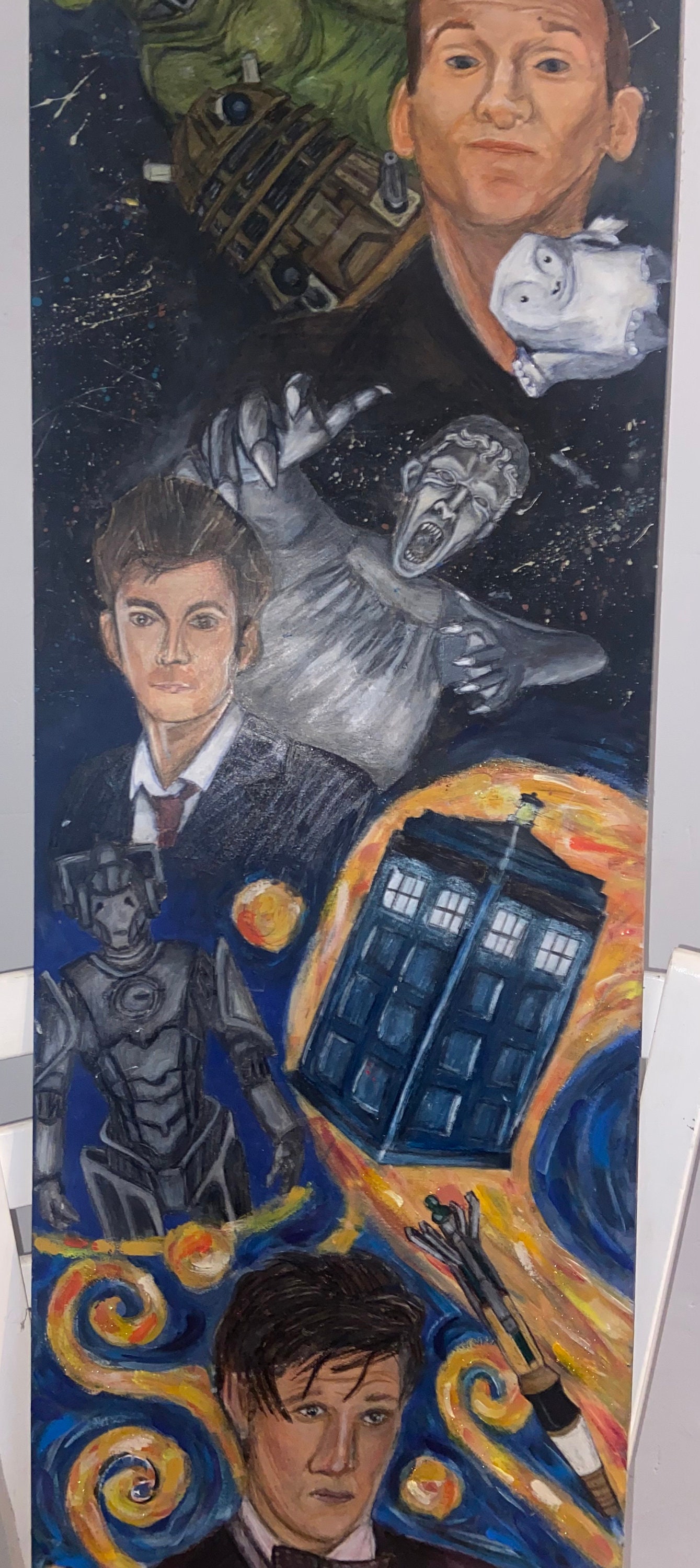 Wood Painting of Doctor Who and Villains - Etsy