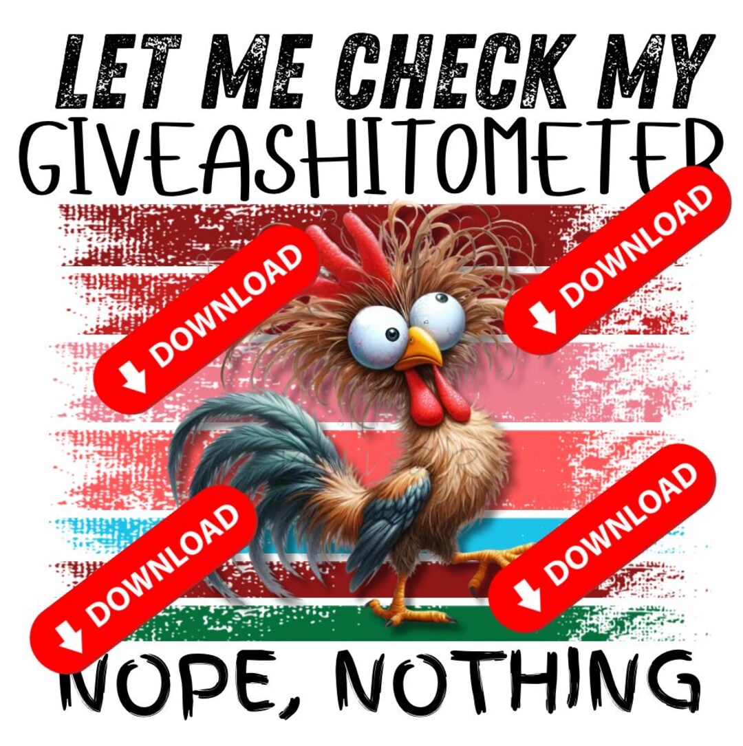 Funny, Distressed Chicken, Giveashitometer, Funny Shirts Designs - Etsy