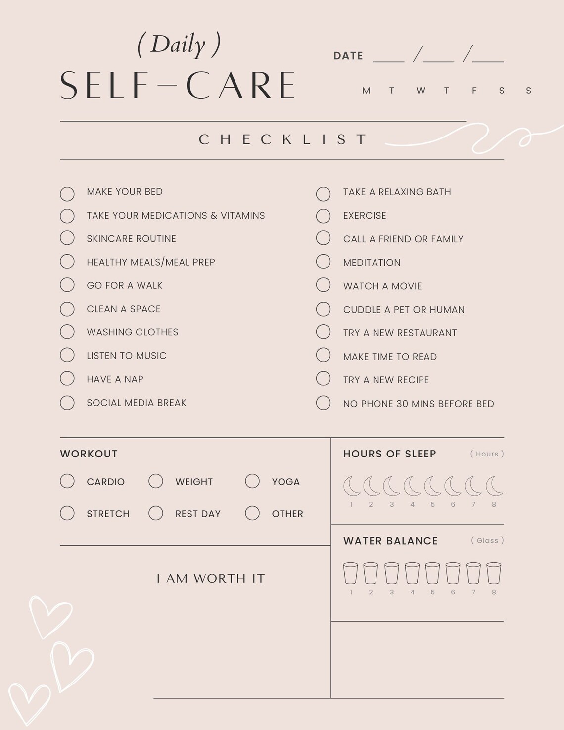 Self Care and Mood Tracker - Etsy