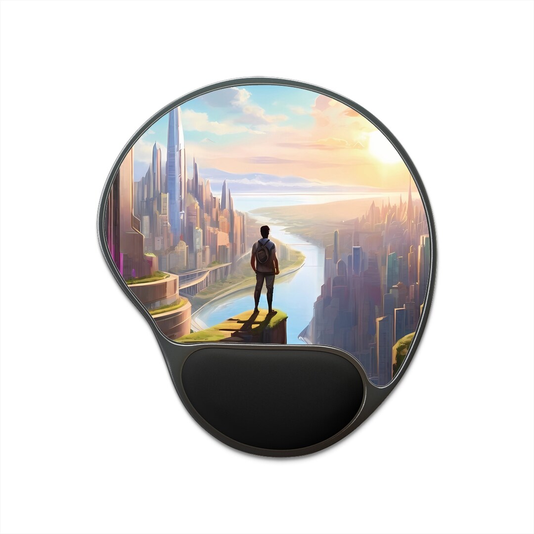 Mouse Pad With Wrist Rest, Mouse Pad Cute, Utopia, Mouse Pad - Etsy